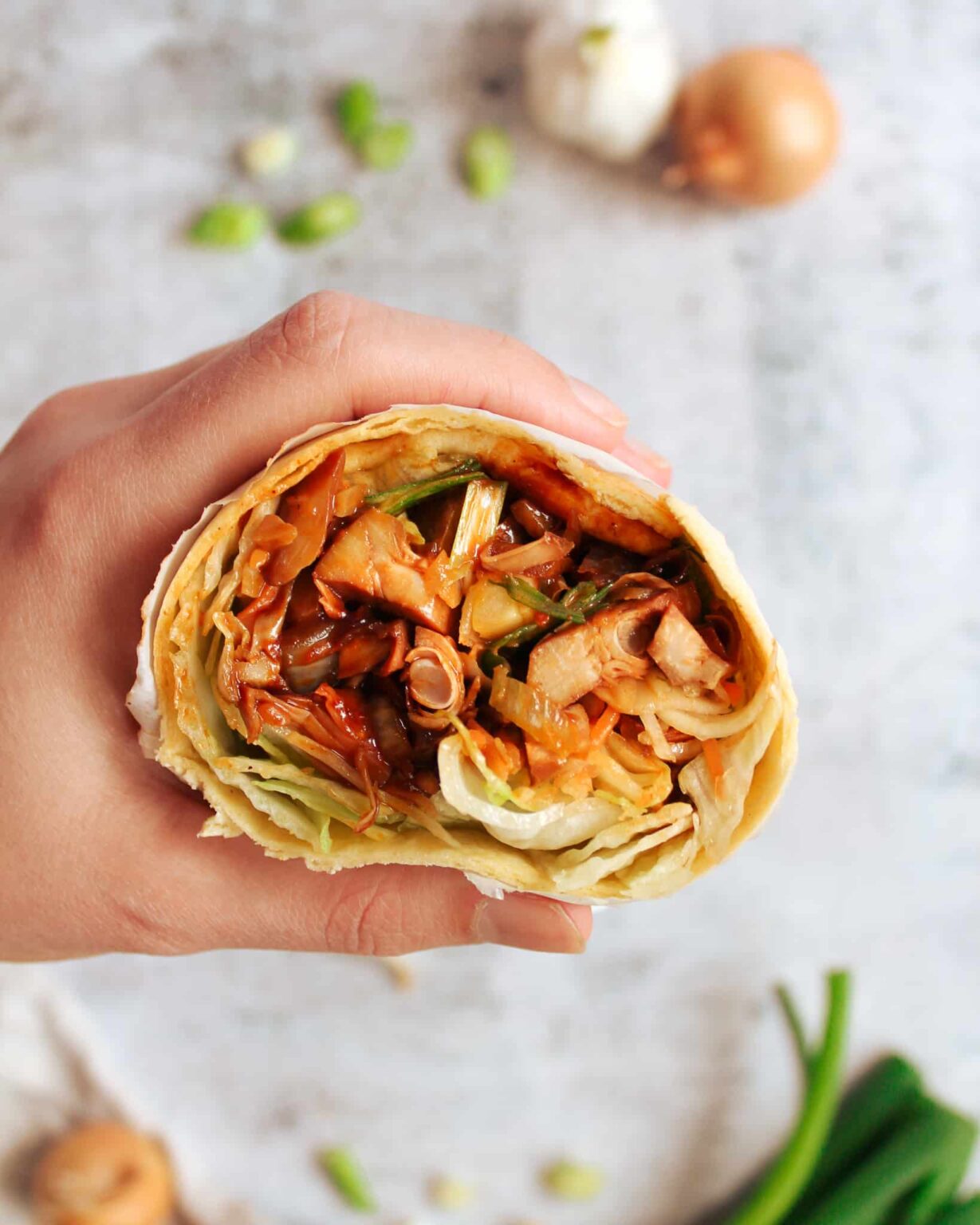 Pulled (Pork) Jackfruit Wrap vegan